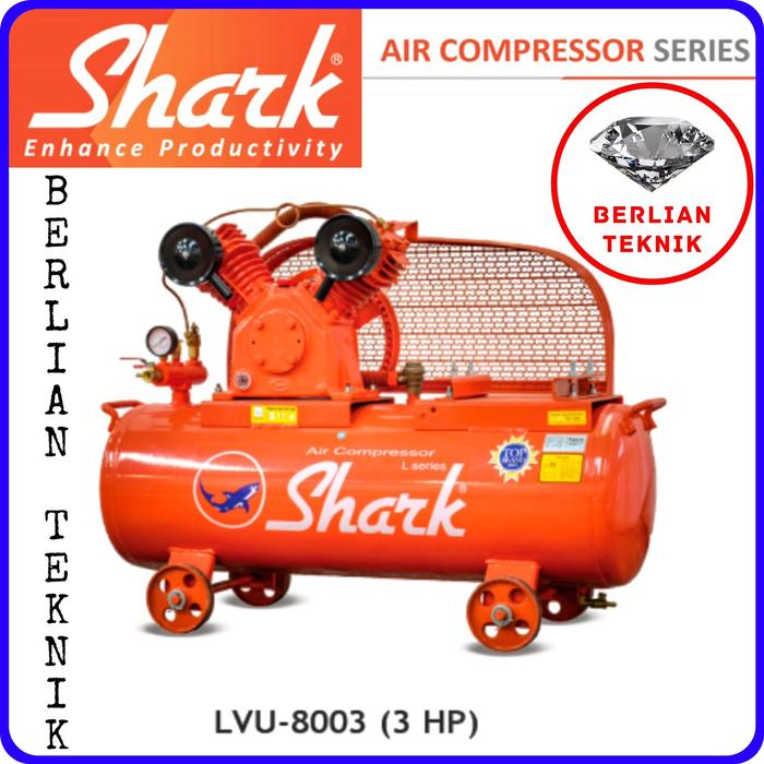 Jual Kompresor Angin Shark 3 HP LVU 8003 Air Compressor Unloading ...