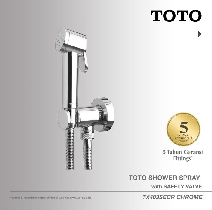 Promo TOTO Shower Spray TX403SECR | Jet Washer - Jet Shower- Shower Kloset Cicil 0% 3x - Kota ...