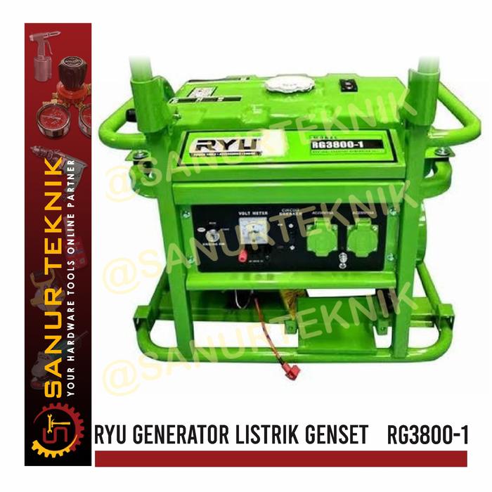 Jual RYU RG3800-1 RG 3800 GASOLINE GENERATOR SET GENERATOR LISTRIK ...