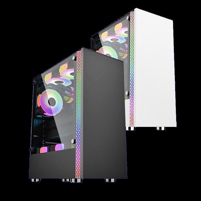 Jual CASING PC GAMING CASE SIMBADDA BATTLEGROUND BG11 BLACK WHITE ...