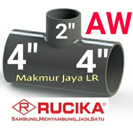 Jual Reducer Tee T PVC 4" x 2" Verlop 4 x 2 inch Reducing Vlok Tee Sok ...