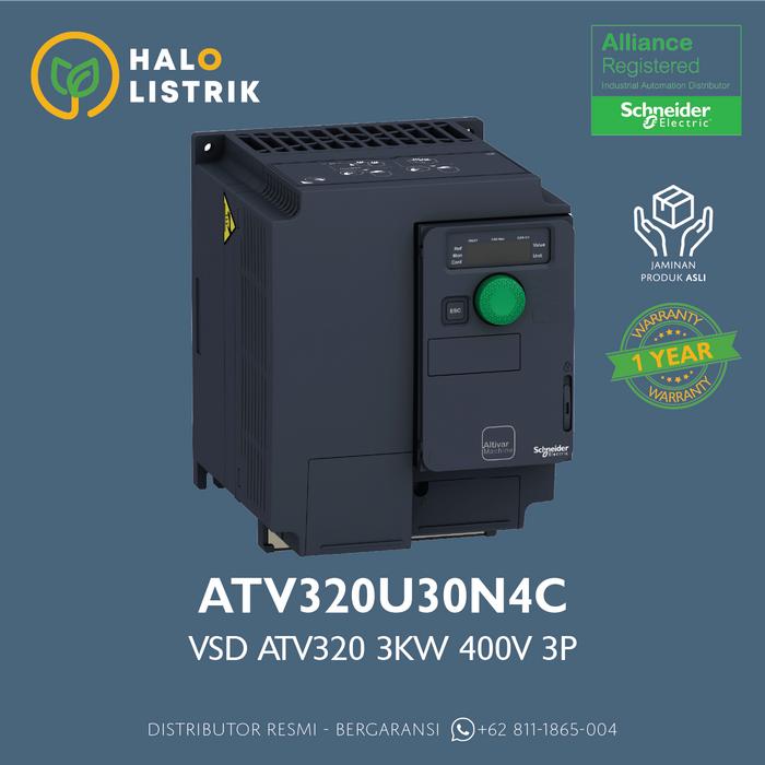 Jual ATV320U30N4C Variable Speed Drive ATV320 3kW 380V VSD Schneider ...