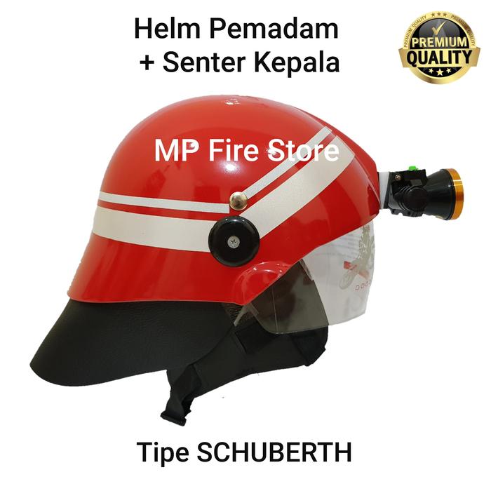 Jual FIRE HELMET SCHUBERTH F220 MERAH + SENTER HEADLAMP HELM DAMKAR ...