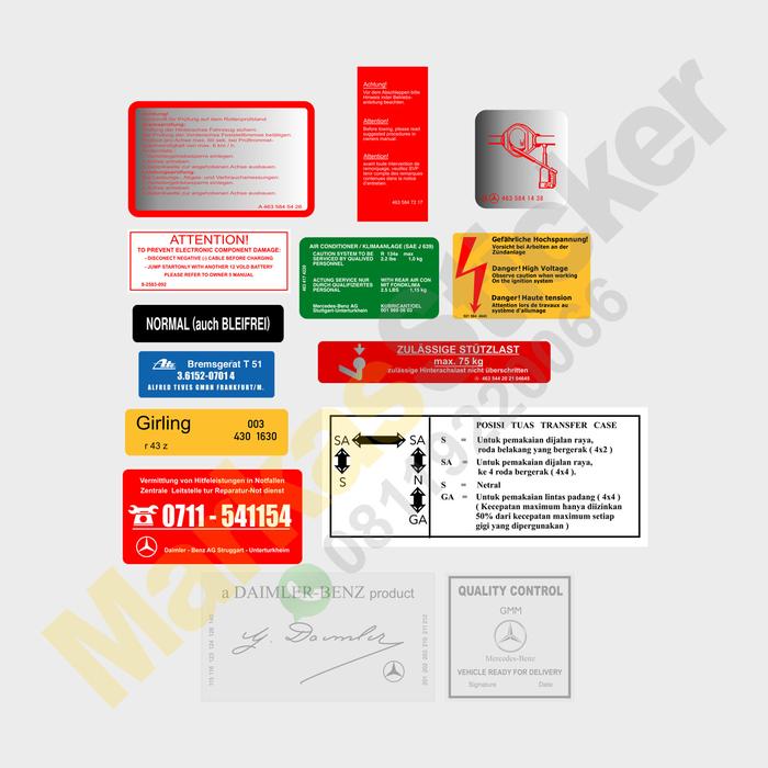 Jual Sticker Mercedes G Class Gelandewagen Warning Set - Kab. Bandung ...