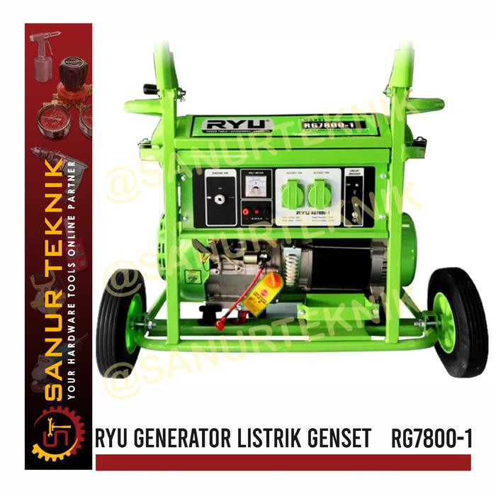 Jual RYU RG7800-1 RG 7800 GASOLINE GENERATOR SET GENERATOR LISTRIK ...