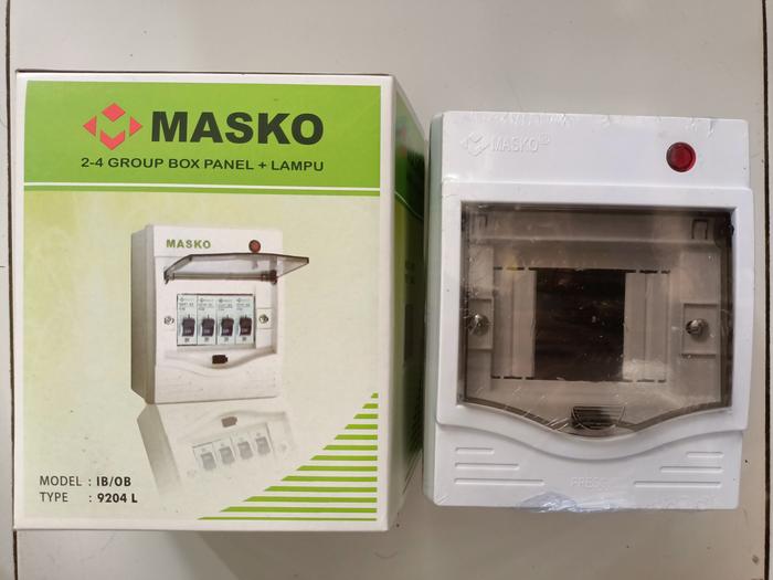 Jual Panel Box MCB / Rumah MCB / Cover MCB+Lampu MASKO Isi 4 GRUP - 8 ...