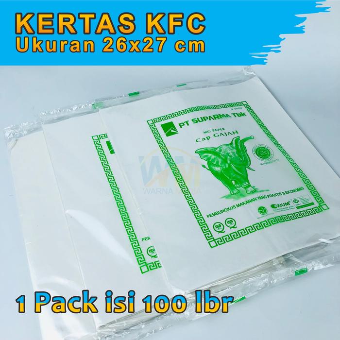 Jual Wrap Paper Kertas Kfc Mcd / Kertas Nasi Anti Lengket / Pembungkus ...