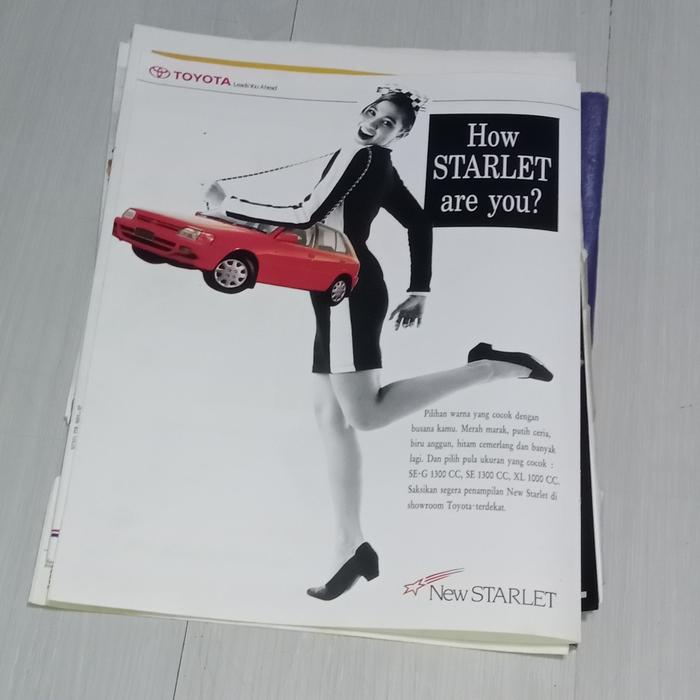 Jual Iklan Cetak Jadul Toyota New Starlet - Kota Bandung - Kawan ...
