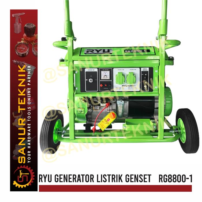 Jual RYU RG8800-1 RG 8800 GASOLINE GENERATOR SET GENERATOR LISTRIK ...