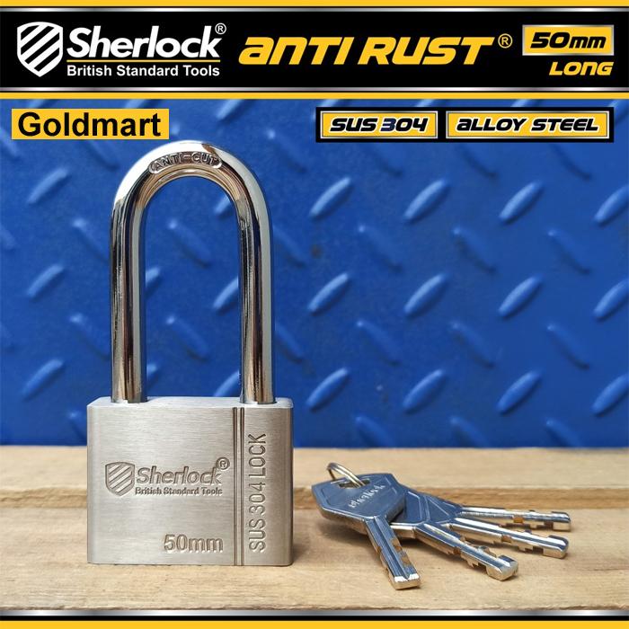 Jual Gembok SHERLOCK ANTI RUST 50mm Panjang Stainless Steel 304 Anti ...