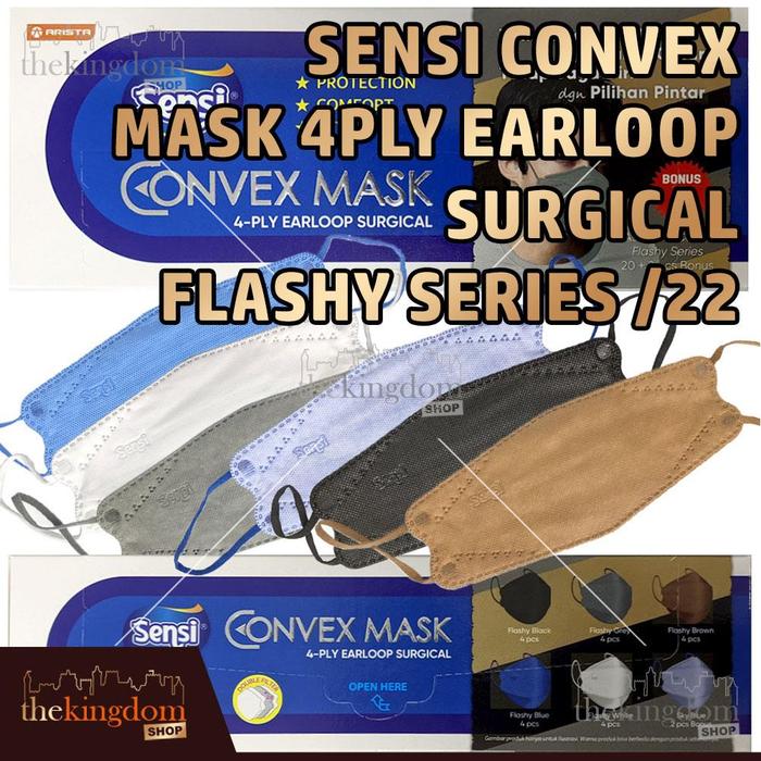 Jual Sensi Convex Mask 4ply Earloop /20 Masker 4 ply 3D Setara N95 KN95 ...