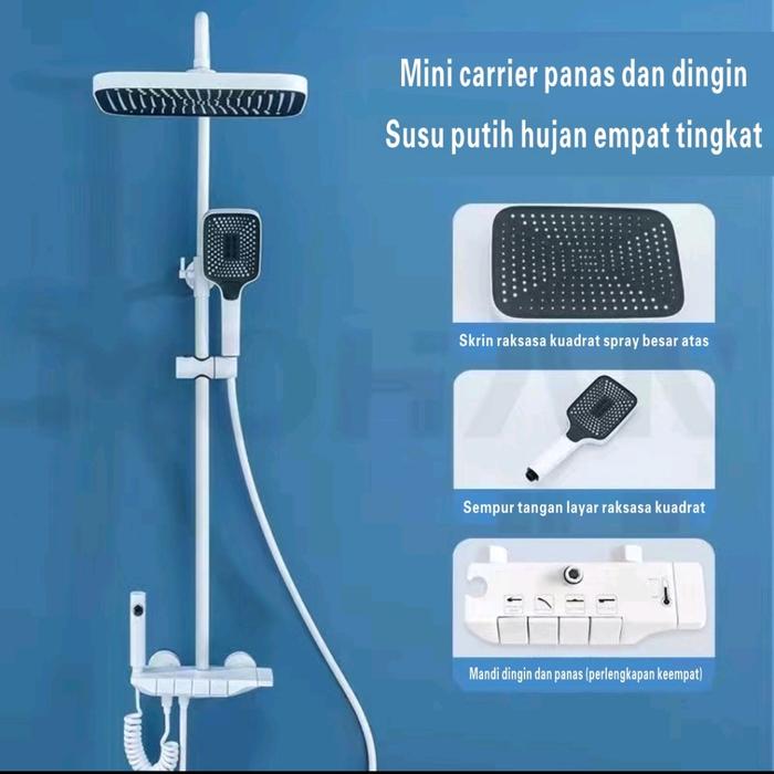 Jual SHOWER TIANG PANAS DINGIN PUTIH WARNA PUTIH/SHOWER SETT WHITE ...