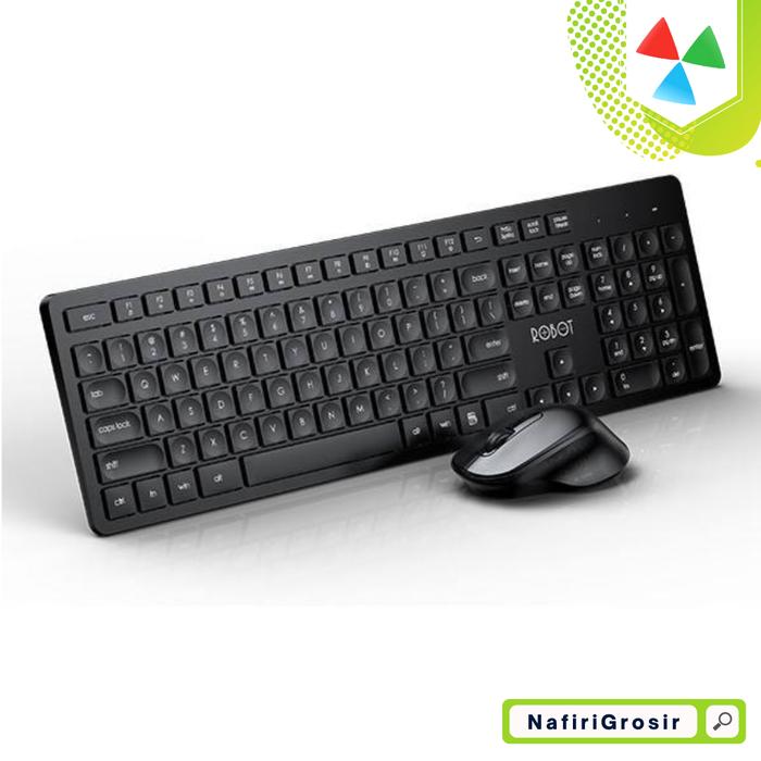 Jual PAKET KEYBOARD WIRELESS ROBOT KM4000 SILENT COMBO OPTICAL MOUSE PC ...