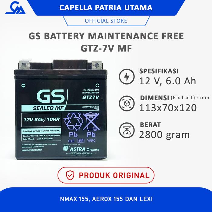 Promo AKI GS ASTRA GTZ-7V / GTZ7V / GTZ 7V MF AEROX LEXI NMAX (DELIVERY ...