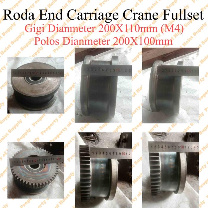 Jual Roda End Carriage Crane/hoist Saddle Wheels tersedia M3, M4, M5 ...