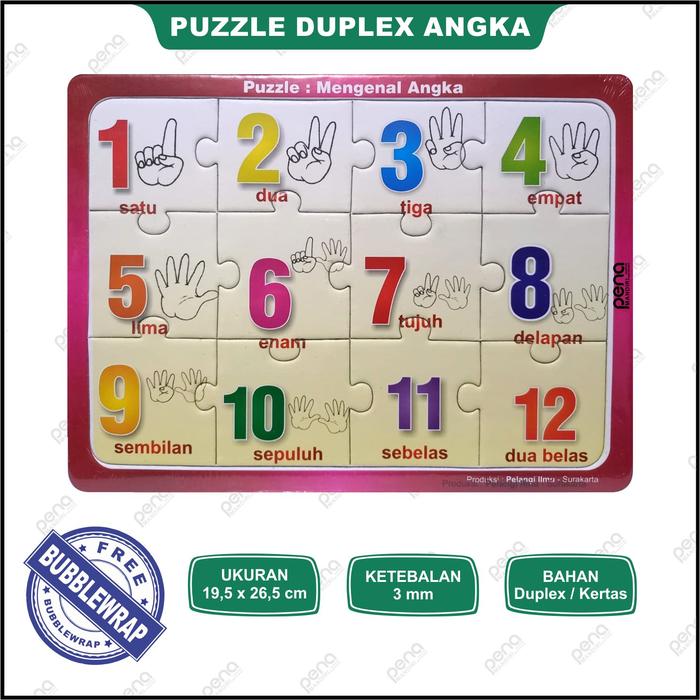 Jual Puzzle / Puzle / Pazel Mengenal Angka / Bilangan Untuk Anak - Kab ...