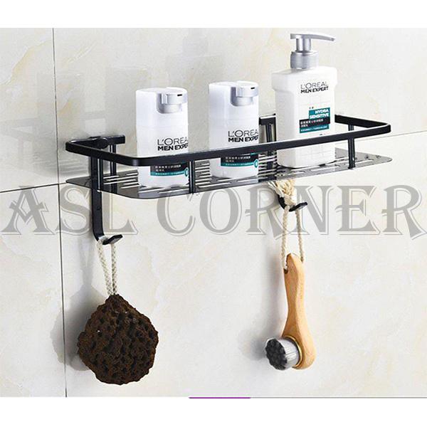 Jual Rak Sabun Petak Kamar Mandi SUS304 Hitam/Tempat Sabun Toilet di ...