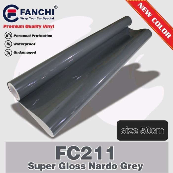 Jual Sticker Fanchi FC211 Super Gloss Glossy Nardo Grey Premium Wrap ...