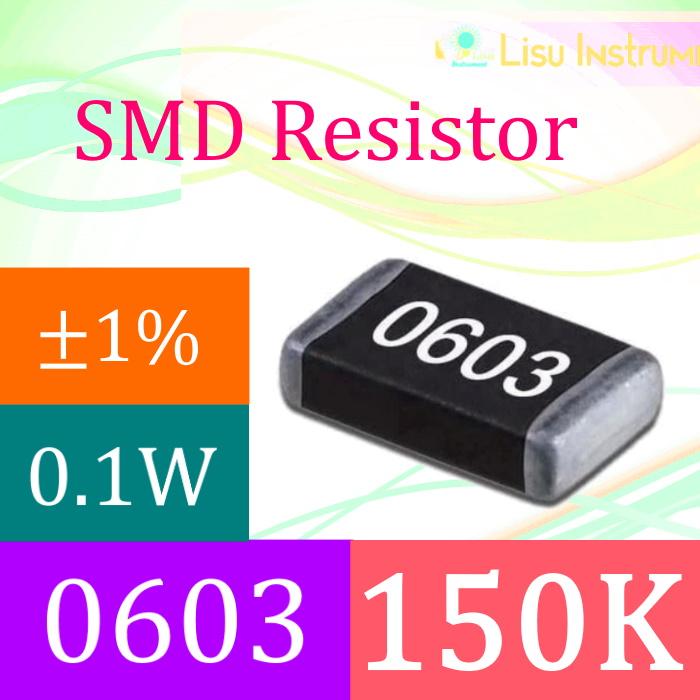 Jual 150K 0603 ±1% Thick Film Resistors SMD Chip Resistor 1503 150KΩ ...
