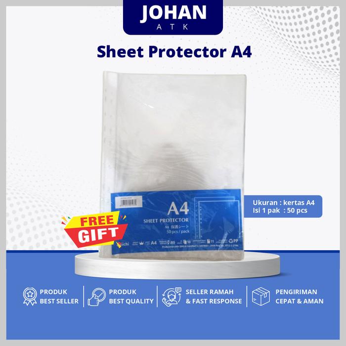 Jual Sheet Protector A4 / PP Pocket Daiichi A4 / 1 Pak Isi 50 Pcs ...