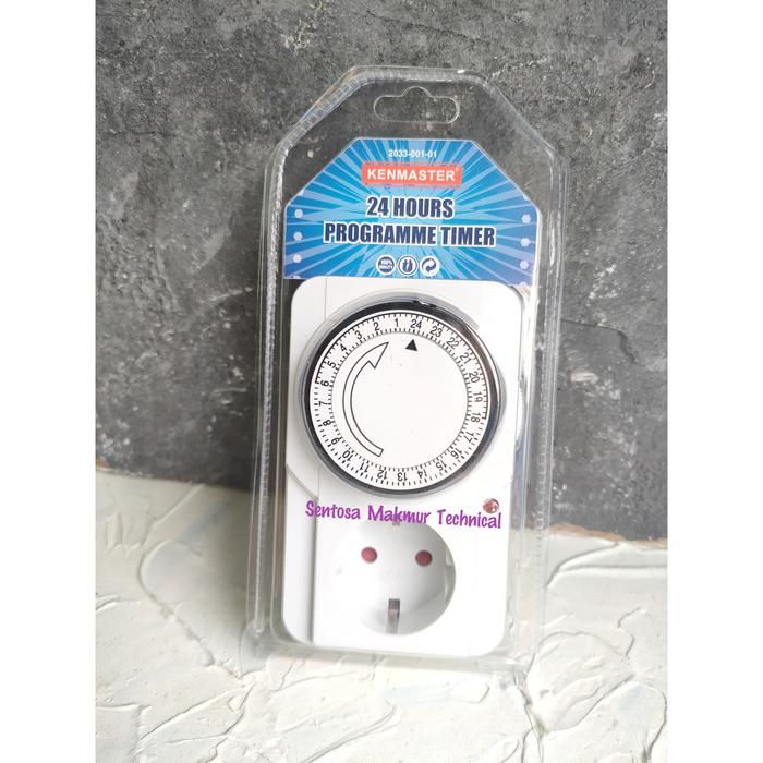Jual KENMASTER Stop Kontak Timer Waktu Listrik Manual Analog 24 Jam ...