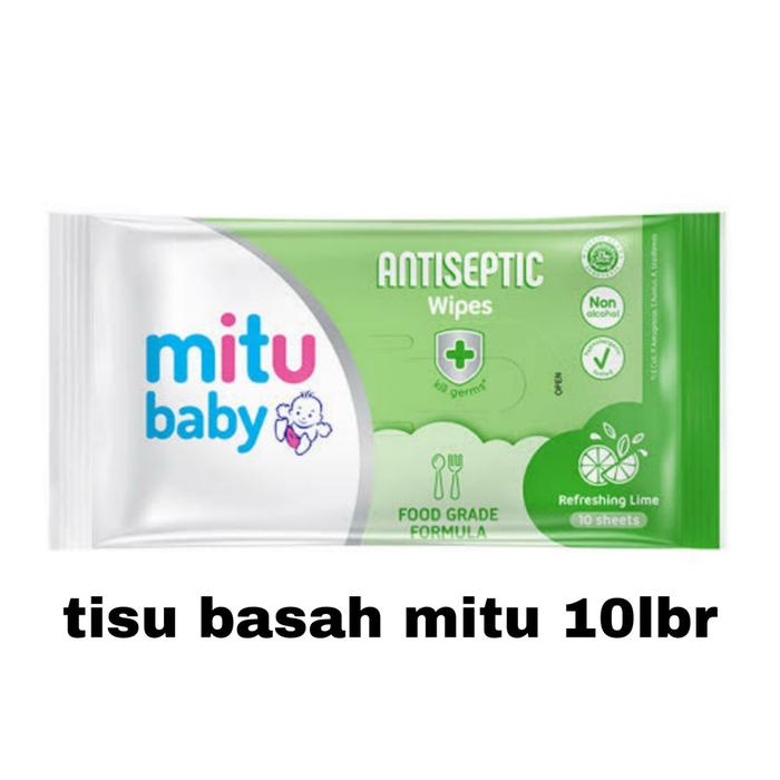 Jual BUY 1 get 1 FREE Tissue Basah Mitu 10 Sheet - Tissue Antiseptic ...