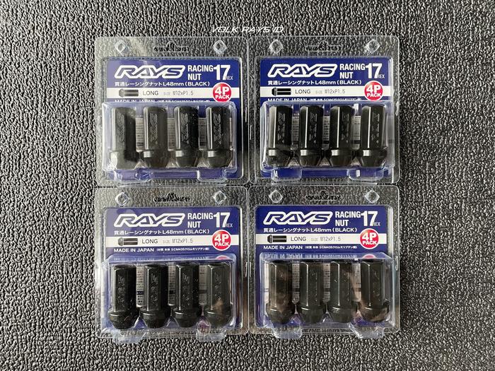 Jual Rays 17 Hex Racing Nut Long L48 1.5 4H (16 Pcs) Lugnut Original ...