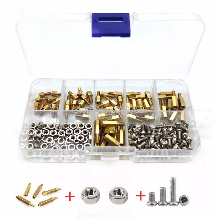 Jual Sekrup Baut Mur Komponen StandOff Spacer Kit PCB Hex Nut M3 ...