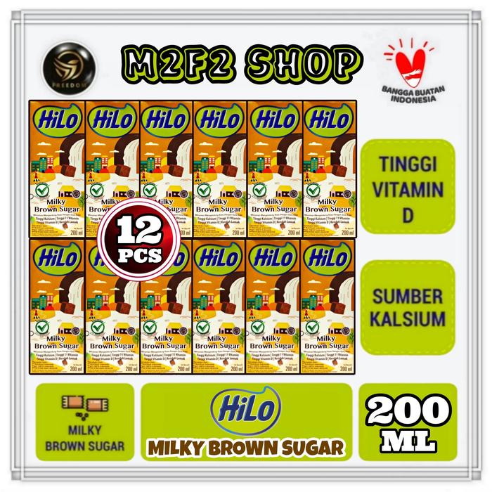 Jual HiLo Milky Brown Sugar | Susu Gula Aren Kotak UHT - 200 ml (12 Pcs ...