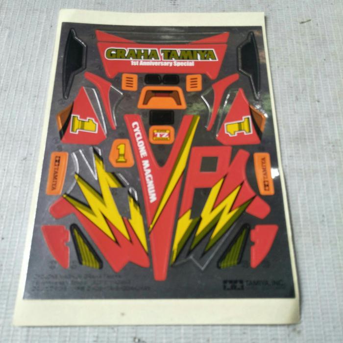 Jual tamiya sticker decal body graha tamiya cyclone magnum 1st ...