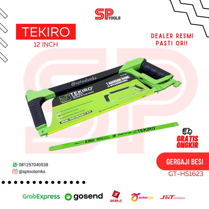 Jual STANG GERGAJI BESI TEKIRO 12" 12 INCH HAWKSAW FRAME GT-HS1623 ...