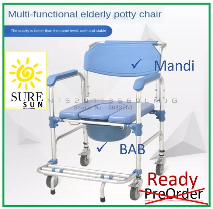 Jual Kursi Roda Commode Mandi Toilet Potty WheelChair BAB - Jakarta ...