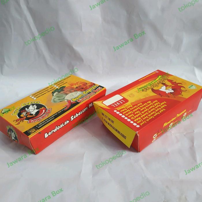 Jual CETAK CUSTOM KEMASAN BOX NASI AYAM GEPREK DUS NASI AYAM DOS AYAM ...