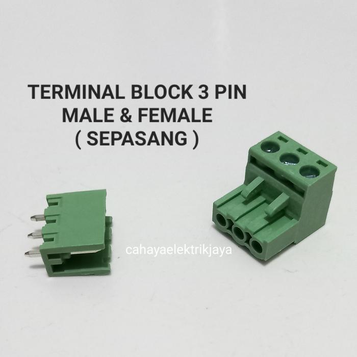 Jual terminal block 3 pin/pluggable 2p/block pin/L siku 3pin high ...