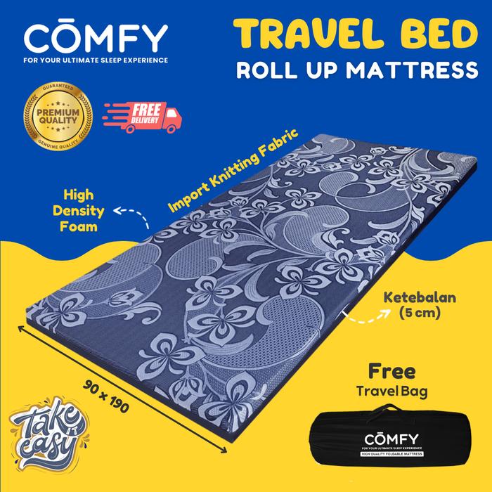 Promo Kasur Lipat Busa Super / Travel Bed / Tatami Bed / Roll Mattress ...