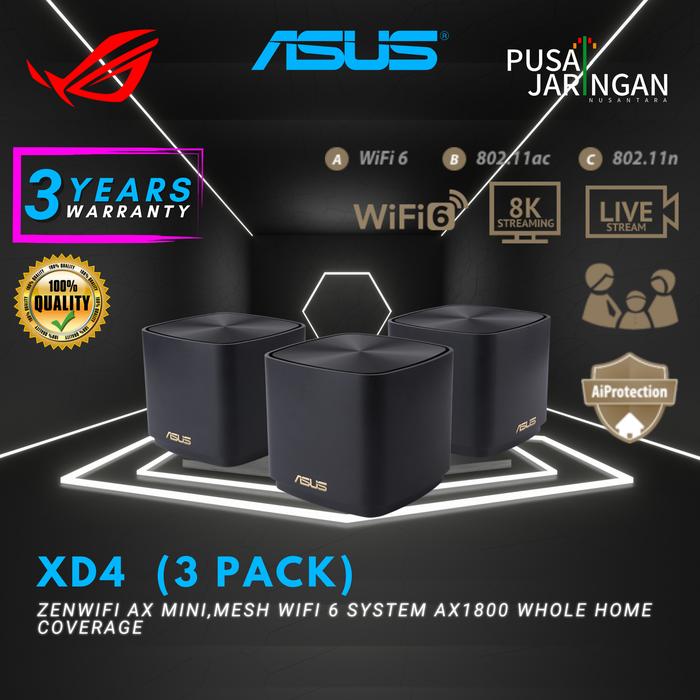 Jual ASUS XD4 3 pack ZenWiFi AX Mini AX1800 ultimate WiFi 6 mesh gaming ...