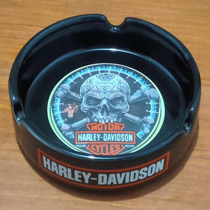 Jual Asbak Keramik logo Harley Davidson Kualitas Logo Permanen Seumur ...