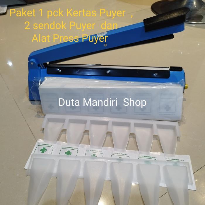 Jual Paket Kertas Puyer + Sendok Puyer + Alat Pres Puyer - Kota ...
