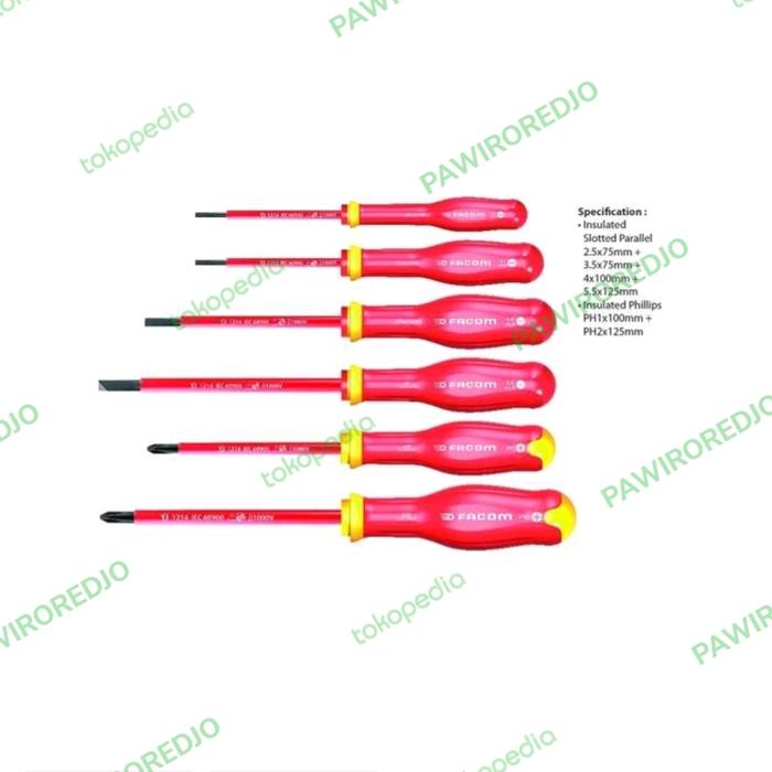 Jual Facom ATPVE.J6PB Insulated Screwdriver set - Jakarta Timur ...