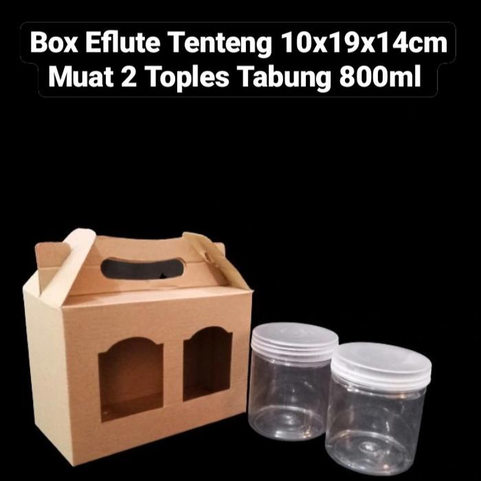 Jual Dus Jinjing 2 Toples Tabung 800 ml Box Packaging Hampers Cokelat ...