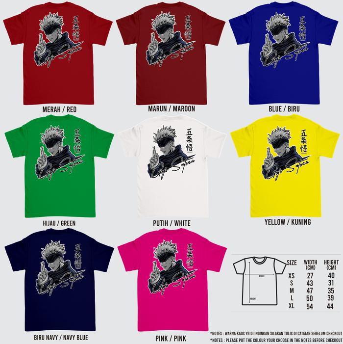 Jual KARIMAKE Kaos Baju Anak GOJO SATORU JUJUTSU KAISEN V2 Kaos Anime ...