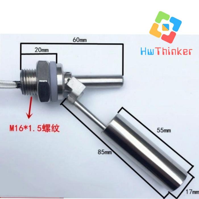 Jual Stainless Steel Breaking Water Level Sensor Horizontal Float Switch - 16mm - Kota Surabaya ...