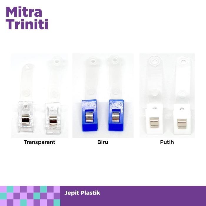 Jual Jepit plastik jepit u jepit name tag id card - Putih - Jakarta ...
