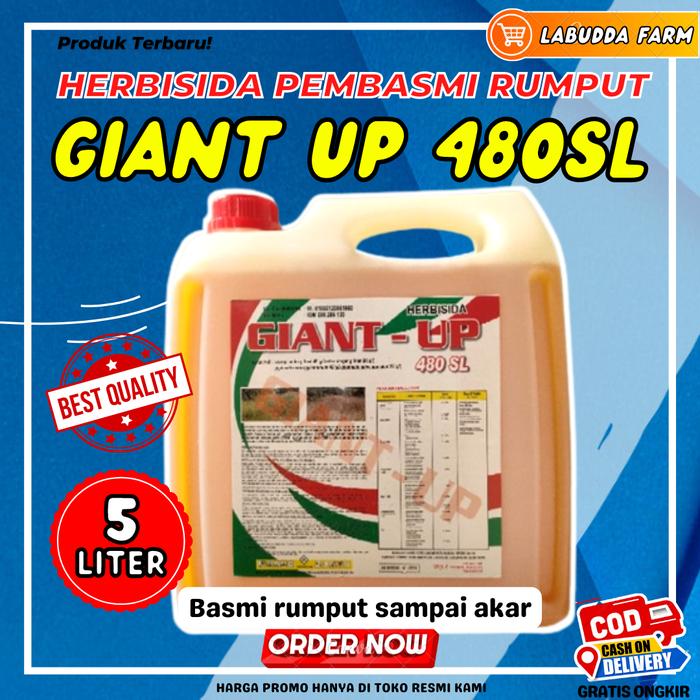 Jual Giant up 480 SL 5 Liter Herbisida Sistemik Glifosat Tumpas Gulma ...