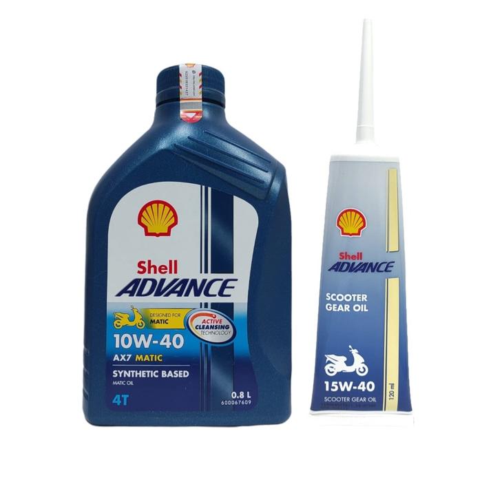 Jual OLI SHELL AX7 MATIC 0.8 L DAN OLI GARDAN SHELL 100% ASLI BARCODE ...