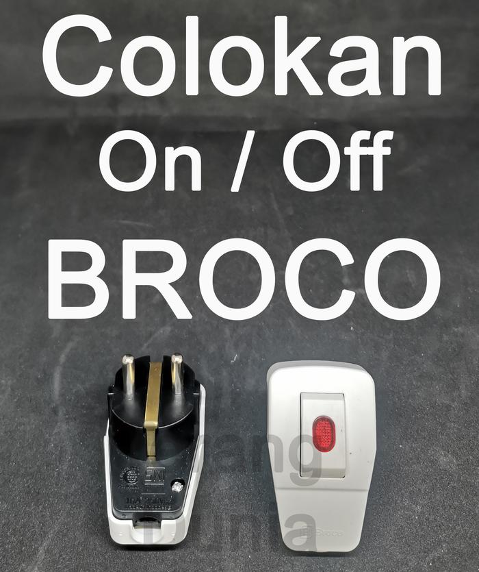 Jual Colokan Switch Broco Colokan on off Broco Steker Saklar Broco ...