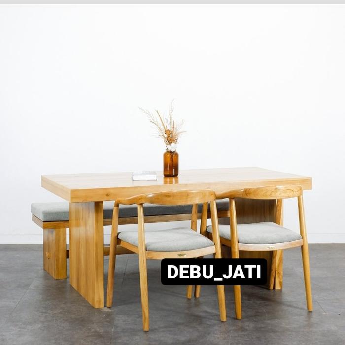 Jual dining set meja makan set 1 bangku 2 kursi meja set minimalis meja ...