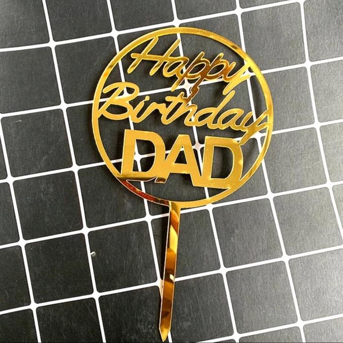 Jual TOPPER KUE ACRYLIC HAPPY BIRTHDAY - HBD DAD - Jakarta Utara ...