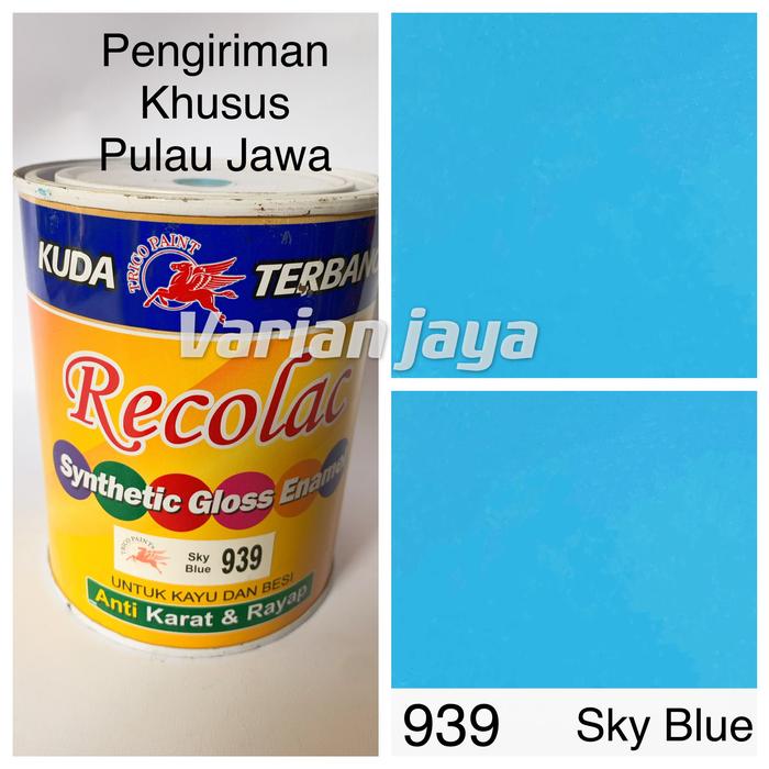 Jual Recolac Kuda Terbang Cat Besi Anti Karat Cat Kayu Anti Rayap Biru ...