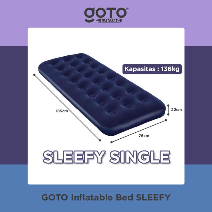 Promo Goto Sleefy Matras Tidur Kasur Angin Pompa Tiup Double Air Bed ...